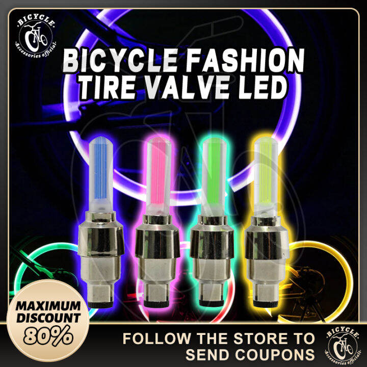 2PCS Bike Neon Light Valve Decoration Light Bicycle Tire LED Light ...