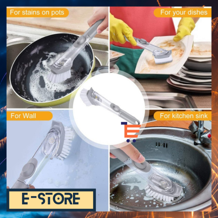 E-STORE Handheld Soap Hand Brush Dish Scrubber Dishwash Scrubber Sink ...