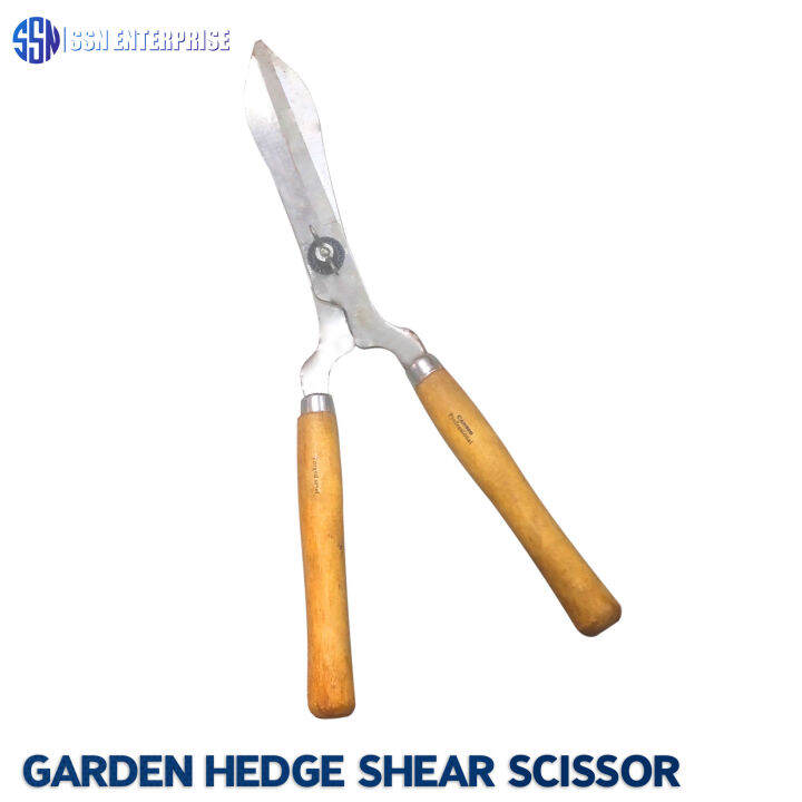 Garden Hedge Shear Scissor Grass Cutter wood handle Gardening Tools ...