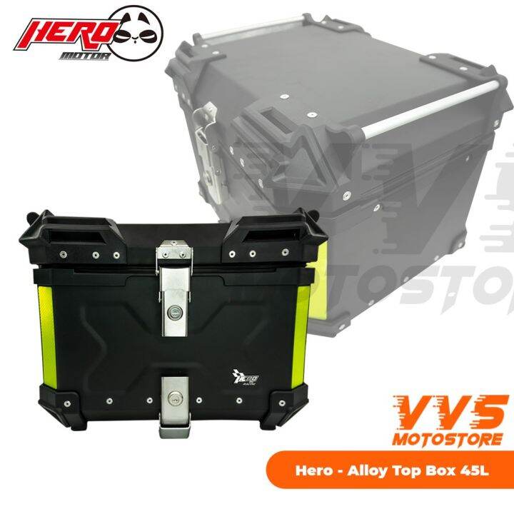 RACING HERO -X Design Alloy Top Box Tail Box 45 Liters Edition Heavy ...