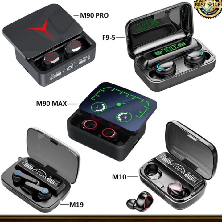 HEADSET BLUETOOTH TWS WIRELESS STEREO GAMING M10/F9-5/M19/M90 MAX/M90 PRO HANDSFREE | Lazada ...