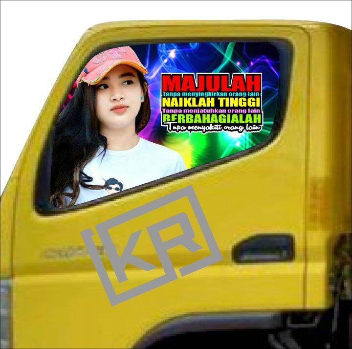 STIKER TRUK ONE WAY KACA TRUK CANTER CANTER DECAL STORE KODE 03 ...