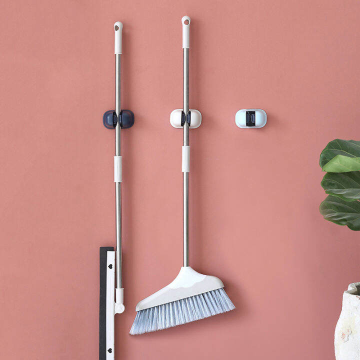 Vision Bathroom mop hook with no holes wall-mounted mop holder mop rack ...