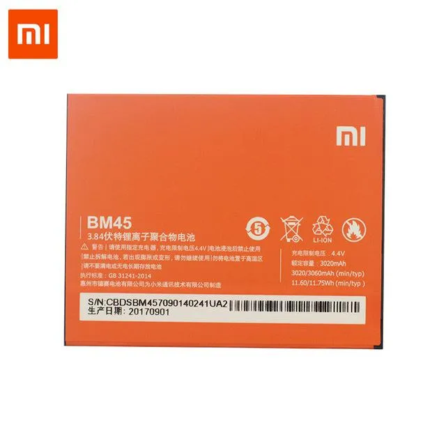 Original Battery BM45 XIAOMI 3020 mAh XIAOMI REDMI NOTE 2 (Authentic ...