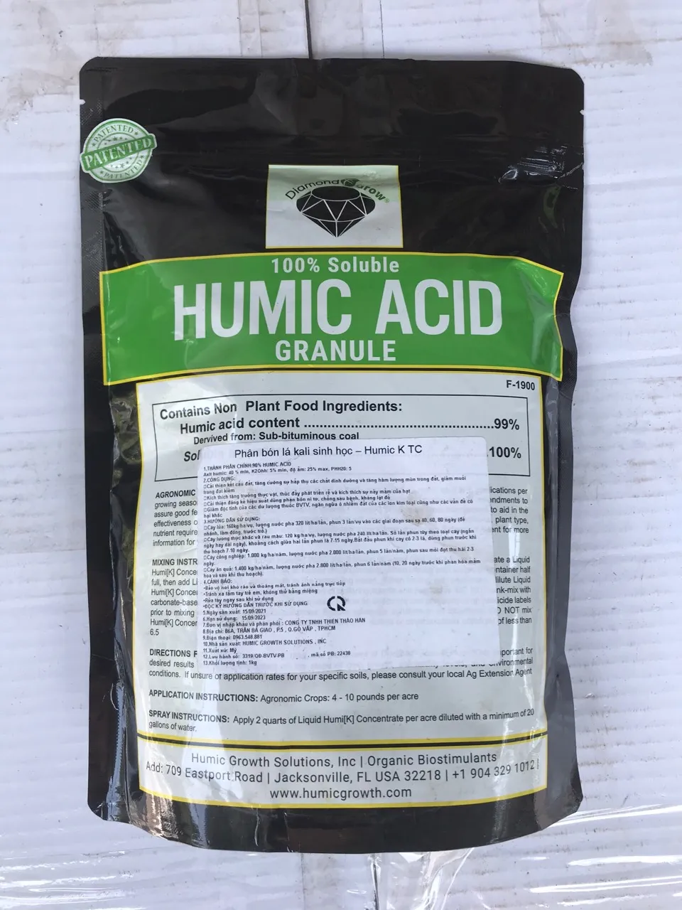 PHÂN BÓN HUMIC ACID POWDER NHẬP KHẨU MỸ GÓI 1KG – CH VẬT TƯ NÔNG NGHIỆP THỦ ĐỨC