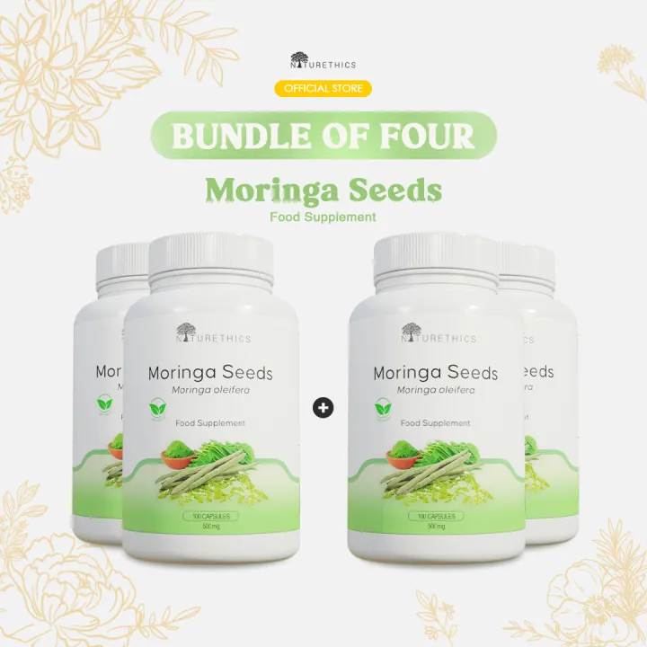 Naturethics Moringa Seeds Capsules BUNDLE OF 4 for Anti Aging Improves ...