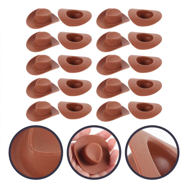 YEAHIBABY 40 Pcs Kids Dolls Kids Cowboy Hat Mini Cowboy Hat Cowgirl Hat ...