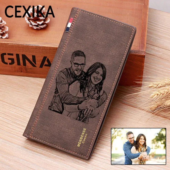 CEXIKA Women Men Long Wallet Clutch Personalized Custom Engraved ...