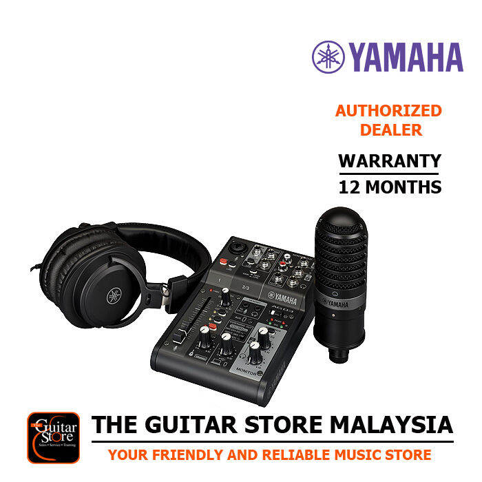 Yamaha AG03 MK2 Livestreaming Pack 3-Channel Mixer and USB Audio Interface (AG-03 MKII) - Black ...