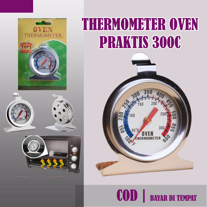 Termometer Oven untuk Masak / Dapur Analog Stainless Praktis Awet Suhu ...
