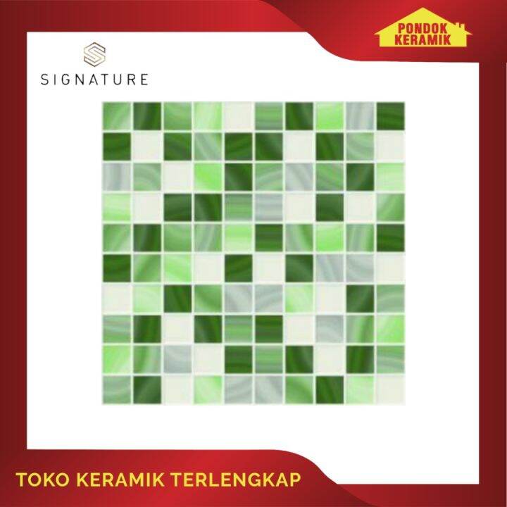 KERAMIK LANTAI SIGNATURE 25X25 NEO MOZAICO GREEN KW I | Lazada Indonesia
