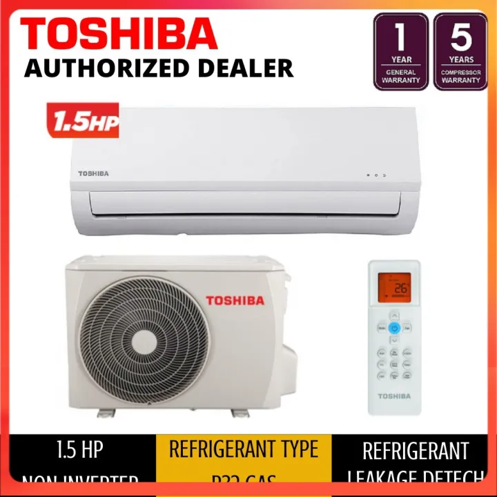 TOSHIBA 1.5 HP R32 NON INVERTER AIR CONDITIONER RAS-H13J2AG-M 1.5 HP ...
