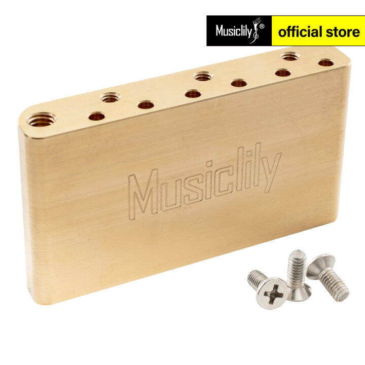 Musiclily Ultra 52.5mm(2-1/16 inch) String Spacing Full Solid Brass ...