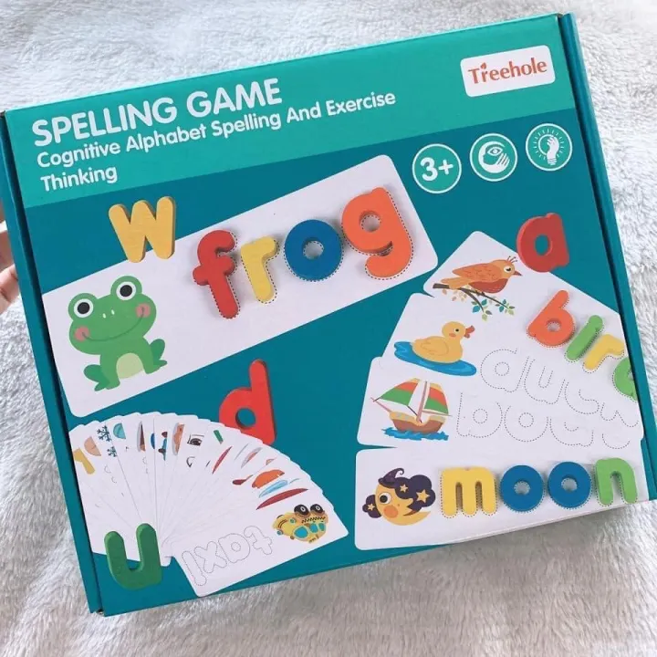 ***Wooden Cardboard English Spelling Alphabet Game Early Education ...