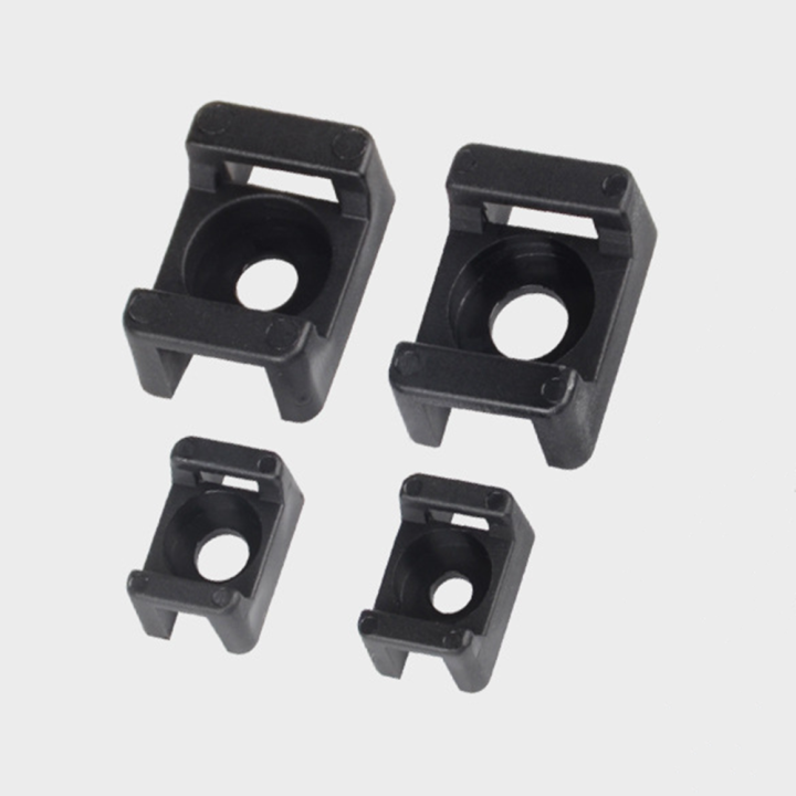 100Pcs White Black Cable Tie Mounts Seat Wire Buddle Saddle Type ...
