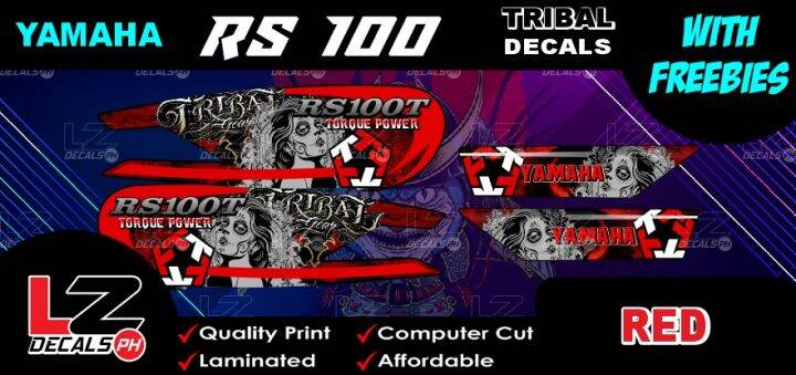 Yamaha RS 100 Tribal Decals / Stickers with freebies | Lazada PH