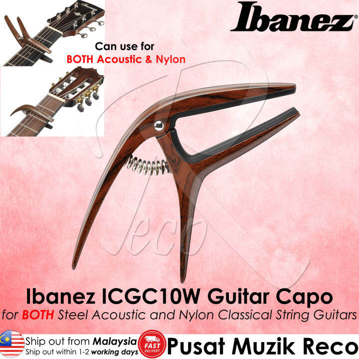 Ibanez ICGC10 Guitar Capo for Steel Acoustic Guitar and Nylon String ...
