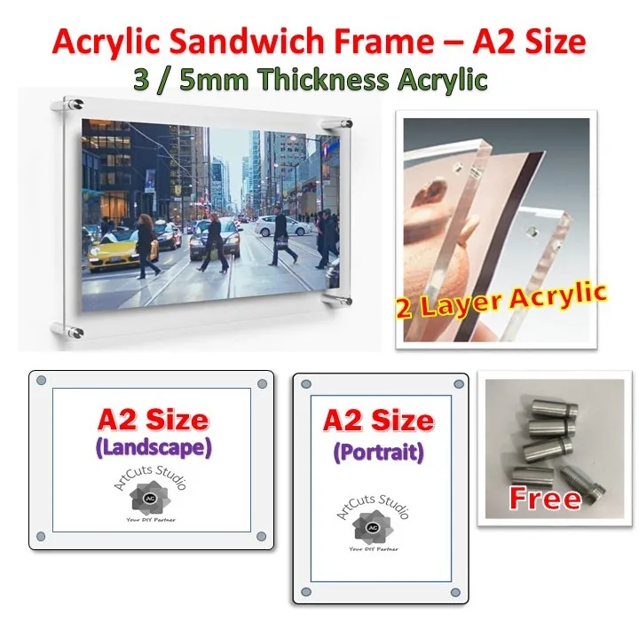3mm Acrylic Poster Display Frame - A2 Size | Lazada