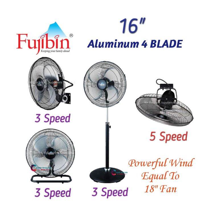 FUJIBIN 16" STAND FAN / WALL FAN / POWERFUL AUTO FAN / FLOOR FAN | Lazada