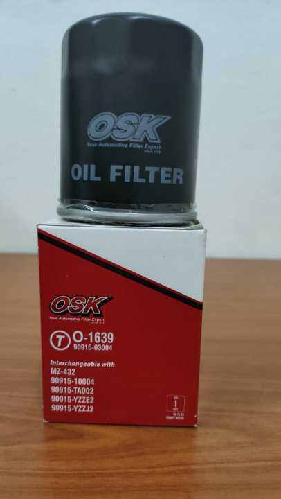 OSK O-1639 Oil Filter For Toyota Camry ACV30 / ACV31 (90915-YZZE2) | Lazada