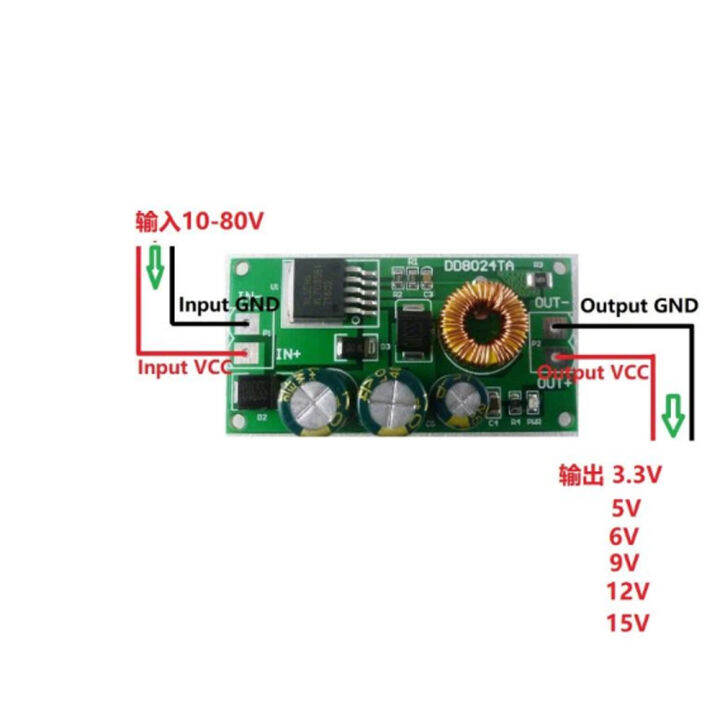10-80V To 3.3V/5V/6V/9V/12V/15V HV DC-DC Buck Step-Down Converter ...