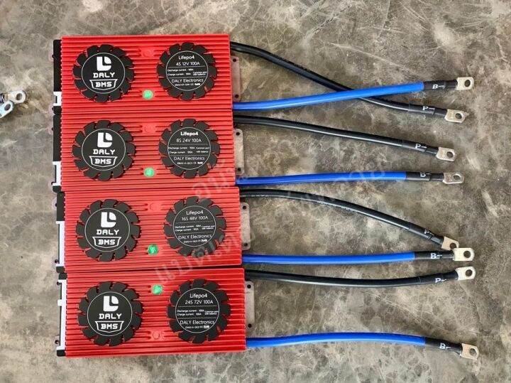 BMS Daly 100A/100A สายยาวพิเศษ 20ซม. LiFePo4 NMC Li-on 100A / 4s 7s 8s ...