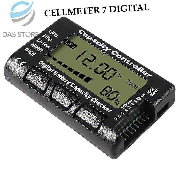 DIGITAL CELL METER 7 CELLMETER V2 LIPO BATTERY CAPACITY CHECKER TESTER ...