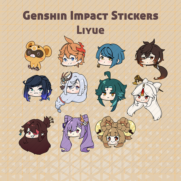 Genshin Impact Icon Sticker Liyue (WATERPROOF) | Journal Stickers ...