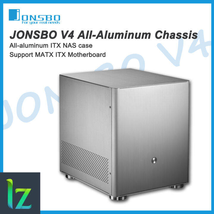 JONSBO V4 ITX All-Aluminum Chassis Mini PC Computer Case Support MATX ...
