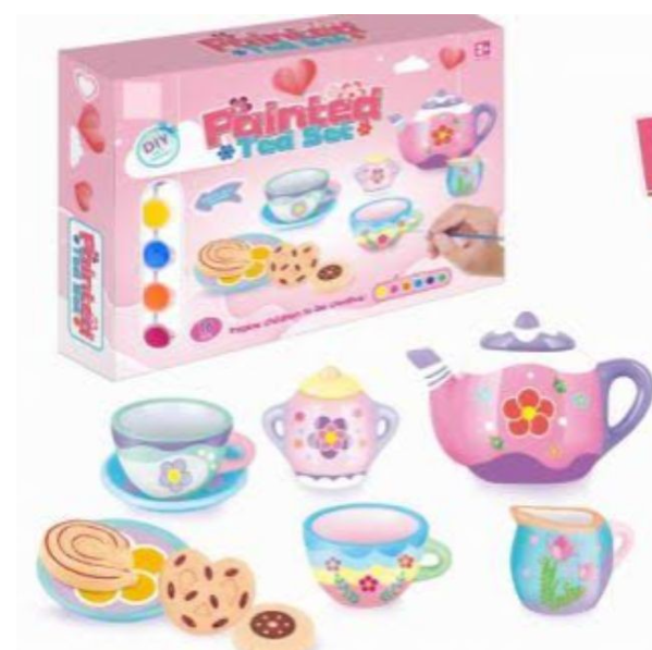 VFM Toy Paint A Ceramic Tea Set Kids Art and Craft Activity | Lazada PH