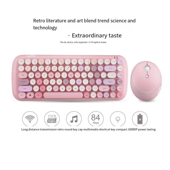 Original Mofii Wireless Keyboard And Mouse Set Lipstick Keyboard Girl ...