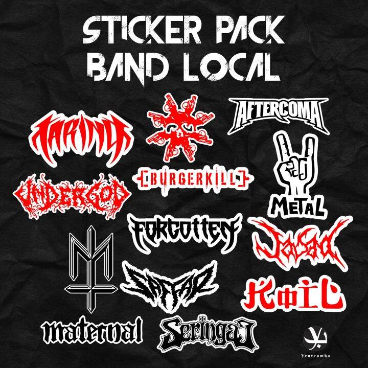 STIKER - BAND LOKAL - METAL VERSI - STIKER AESTHETIC LAPTOP, AKSESORIS ...