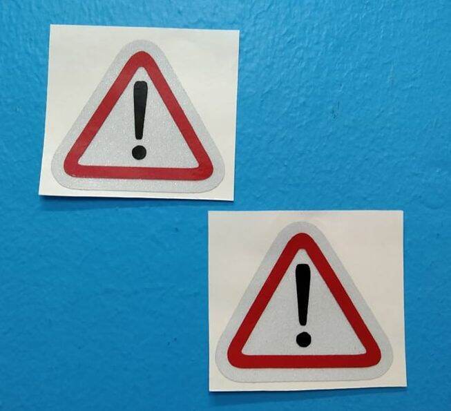 Warning Sign cut out sticker 2 PCS (small) | Lazada PH