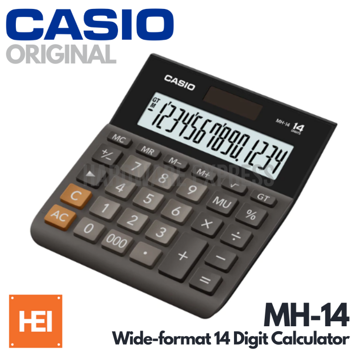 Casio Calculator Wide-Format Keypad 14 Digit Calculator MH-14 100% ...