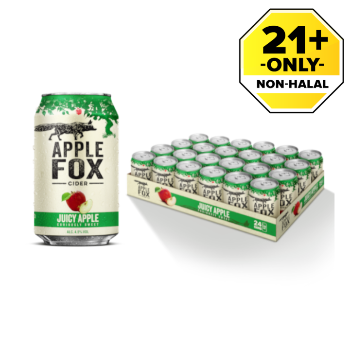 Apple Fox New Zealand Cider Can 4.5% Alcohol (24 x 320ml) | Lazada