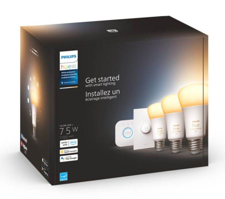 Philips Hue White Ambiance E27 1100 Lumens 2022 Smart Bulb Starter Kit ...