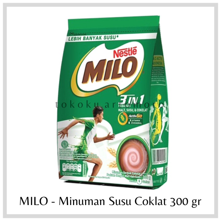 MILO Activ Go Kemasan Pouch 300 gr - Minuman Susu Coklat - Minuman Milo ...