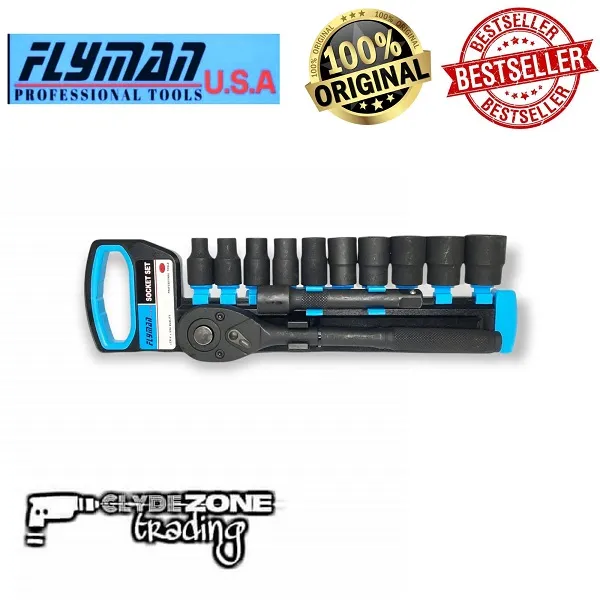 FLYMAN ORIGINAL Heavy-Duty 1/2" Drive Socket Set | Lazada PH