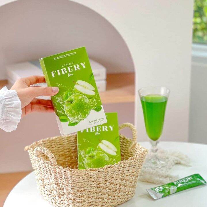( 1แถม1 ) ลินเน่ ไฟเบอรี่ ไฟเบอร์ Linne Fibery Fiber ไฟเบอร์ แอปเปิ้ล ...