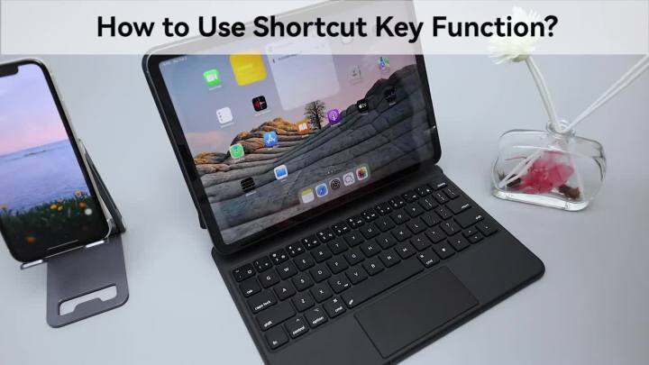 Magnetic 11 Floating Keyboard Case Rechargeable Slim Wireless Keyboard ...