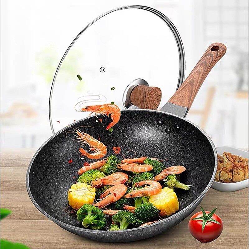 กระทะTeFai-T2 IRON PANกระทะก้นลึกด้ามไม้พร้อมฝากระจก ขนาด32CM.ร้อนเร็ว ...