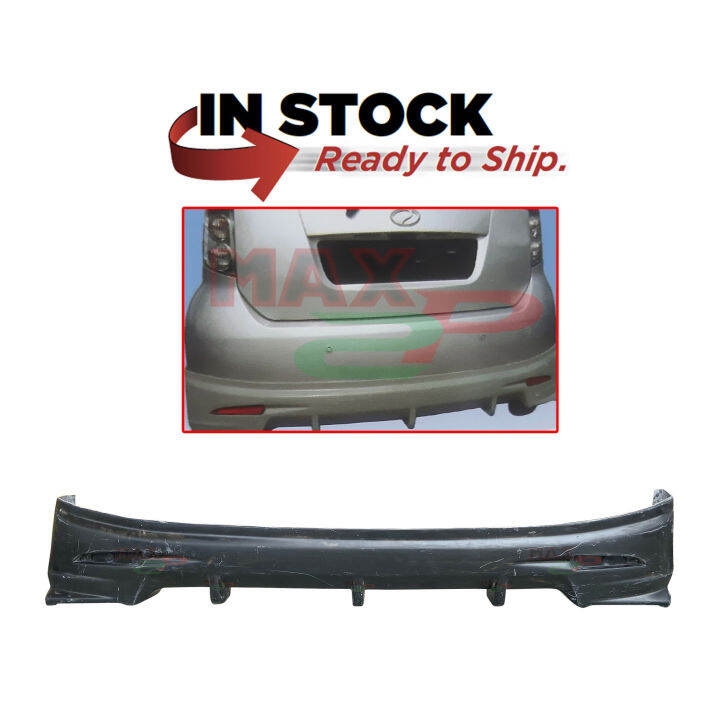 Perodua Myvi M.Star Style Rear Back Skirt Lower Lip Spoiler Fiberglass ...