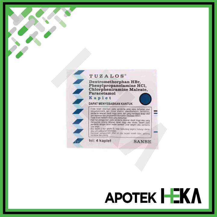 Tuzalos Kaplet Strip isi 4 Tablet - Obat Pilek Flu Batuk | Lazada Indonesia