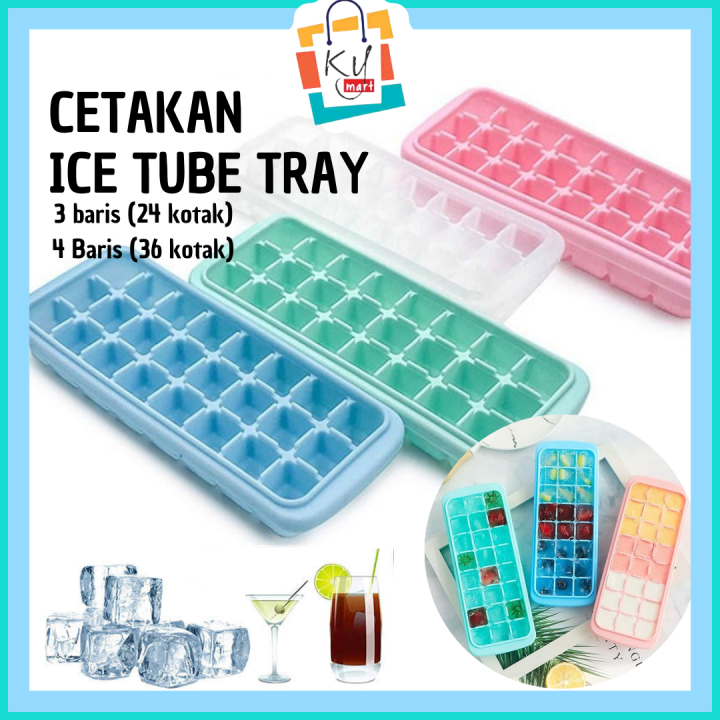 Cetakan Es Batu Jelly Agar Kotak Kubus Anti Pecah Ice Cube Tray Elastis ...