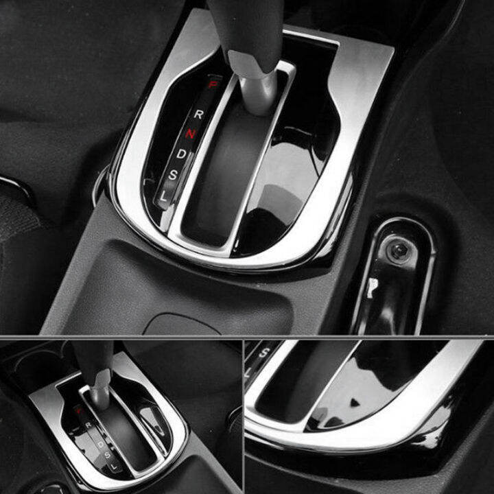 ABS Chrome Car Central Console Gear Shift Lever Box Panel Cover Trim ...
