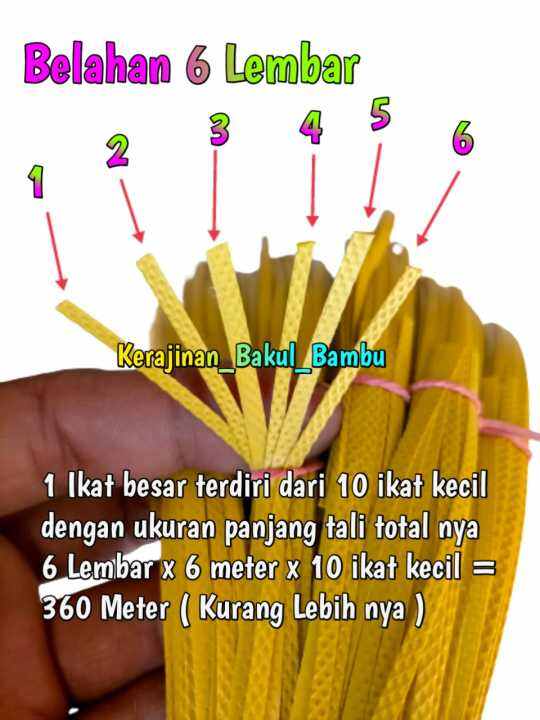 Tali kuning tali bakul anyaman bambu tali kerajinan umum bikin bakul ...