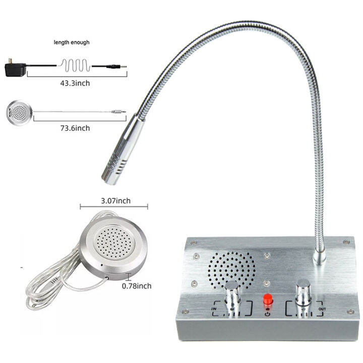 Handfree Dual Way Bank Counter Intercom Window Intercom System Dual Two ...