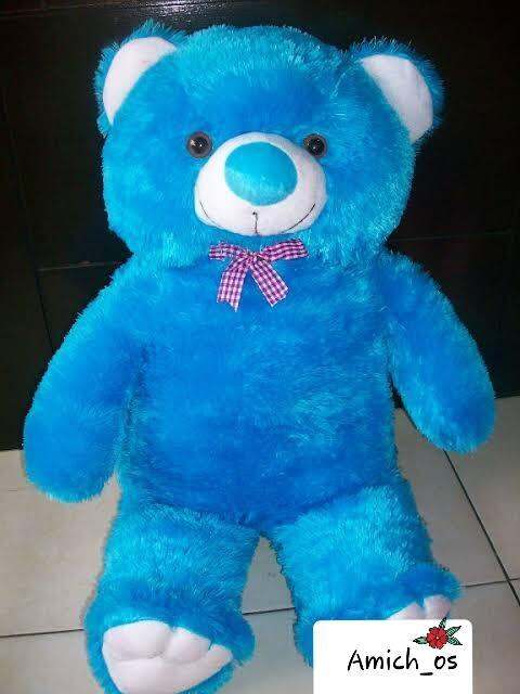 boneka teddy bear xl biru | Lazada Indonesia