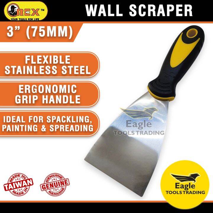 Orex Wall Scraper 3 inch (75mm) | Putty Knives Steel Paint Scrapper ...
