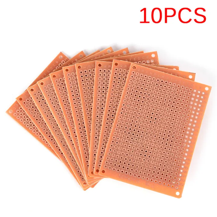 FUYU 10Pcs 5 x 7cm DIY Prototype Paper PCB Fr4 Universal Board ...